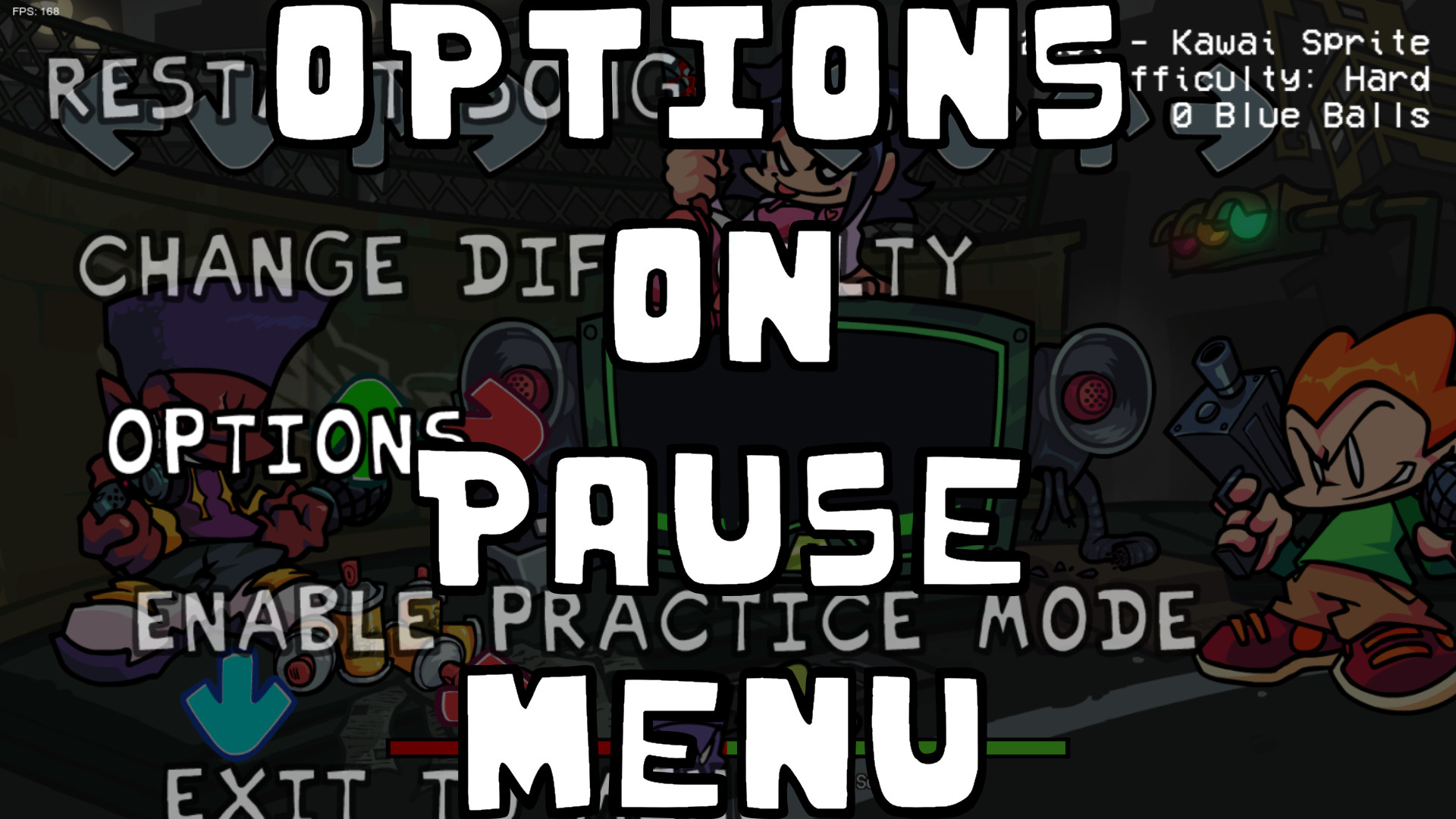 Options On Pause Menu (V-Slice) Mod for Friday Night Funkin' | FNF Mods