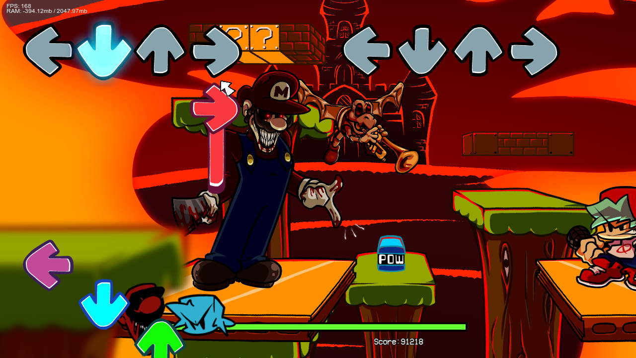 Mario's Madness V2 Unbeatable V-slice Port Mod for Friday Night Funkin ...