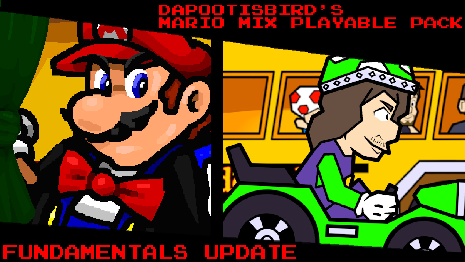 DaPootisBird's Mario Mix Playables Mod for Friday Night Funkin' | FNF Mods