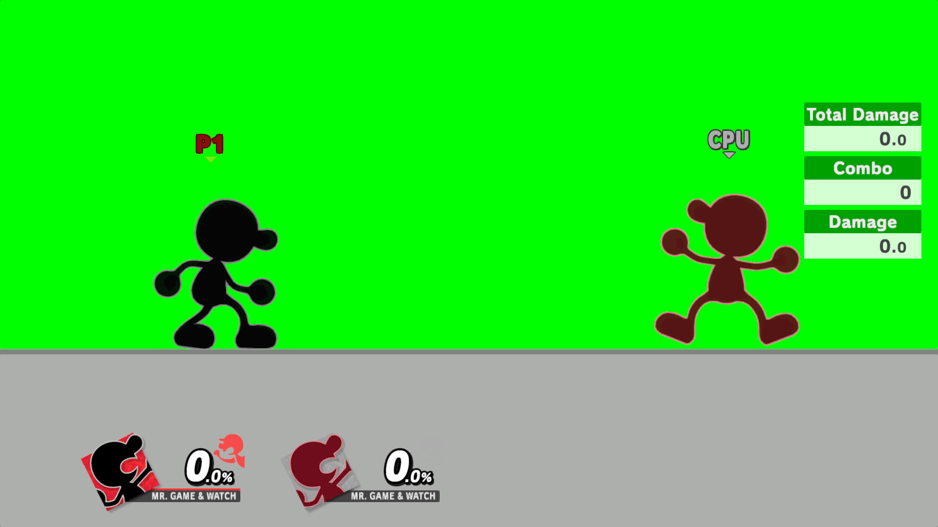 Green/Magenta Screen Training Mode Stage Mod for Super Smash Bros ...