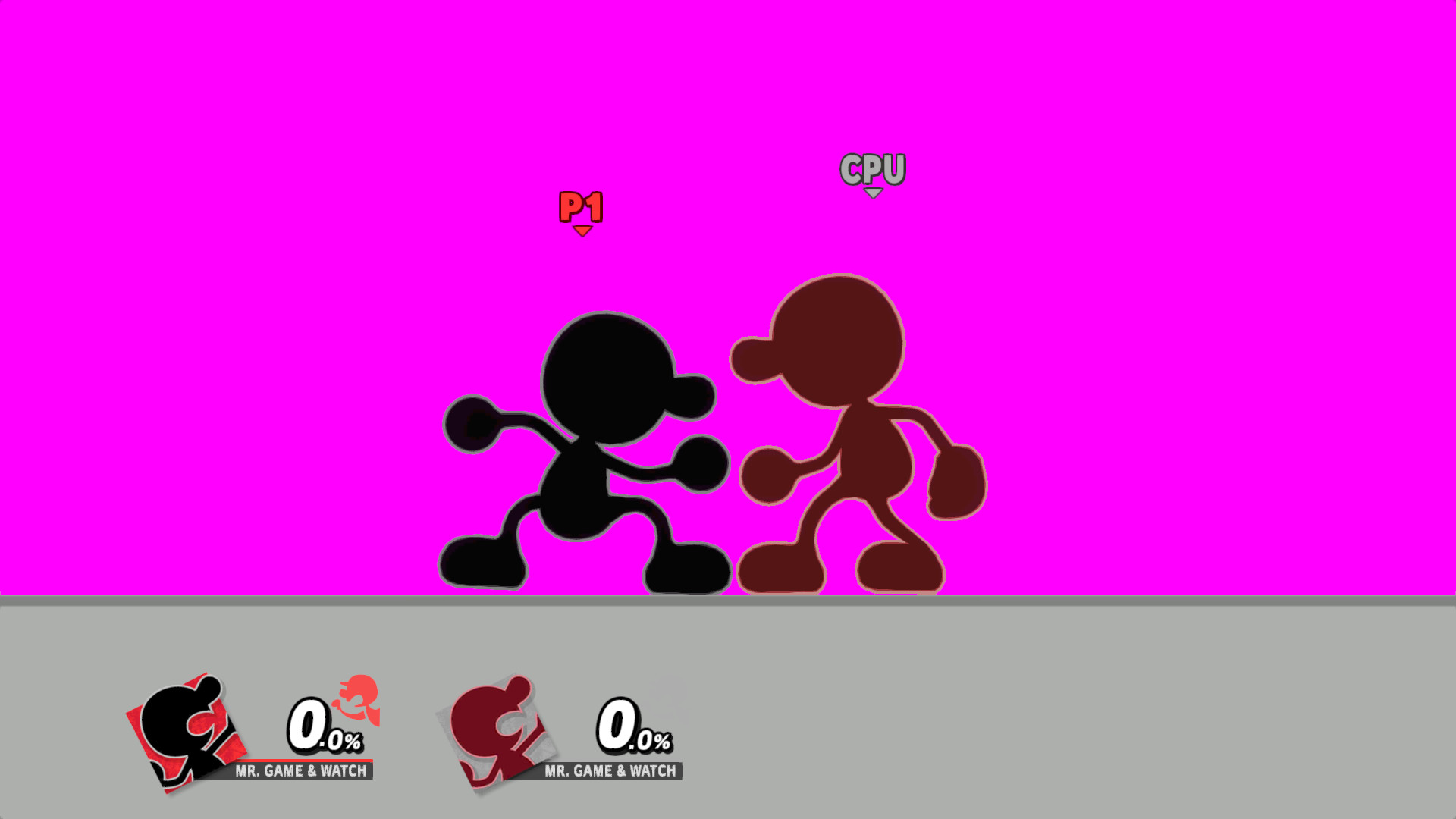 Green/Magenta Screen Training Mode Stage Mod for Super Smash Bros ...