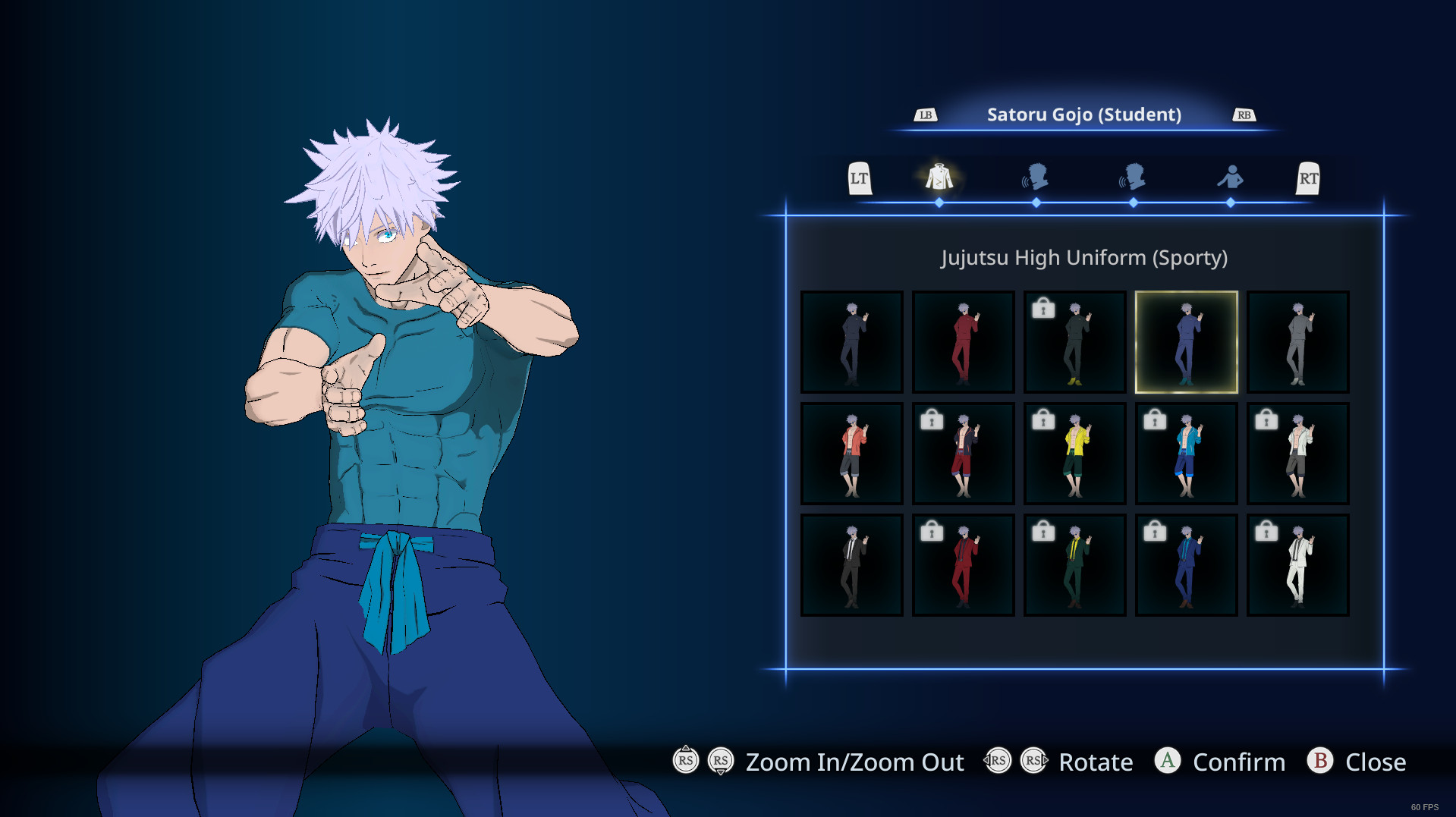 Manga Outfit Gojo Mod for Jujutsu Kaisen: Cursed Clash | JJKCC Mods