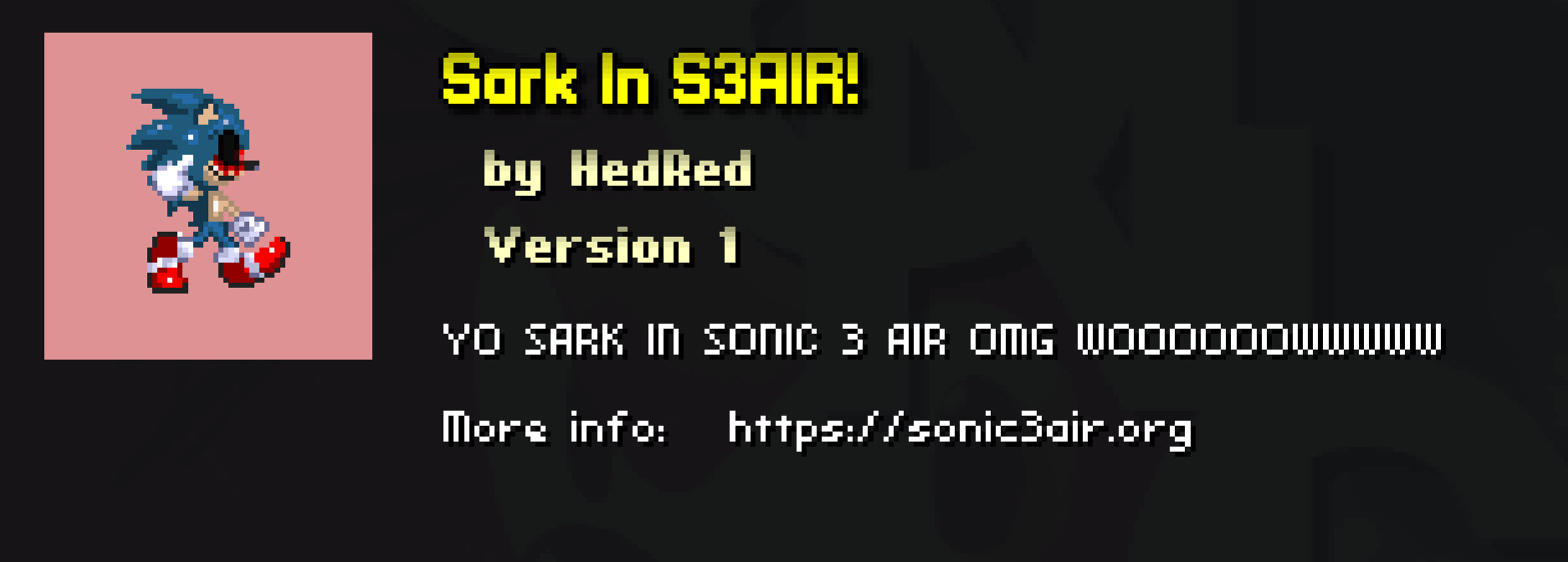 Sark In Sonic 3 A.I.R! Mod for Sonic 3 A.I.R. | S3AIR Mods