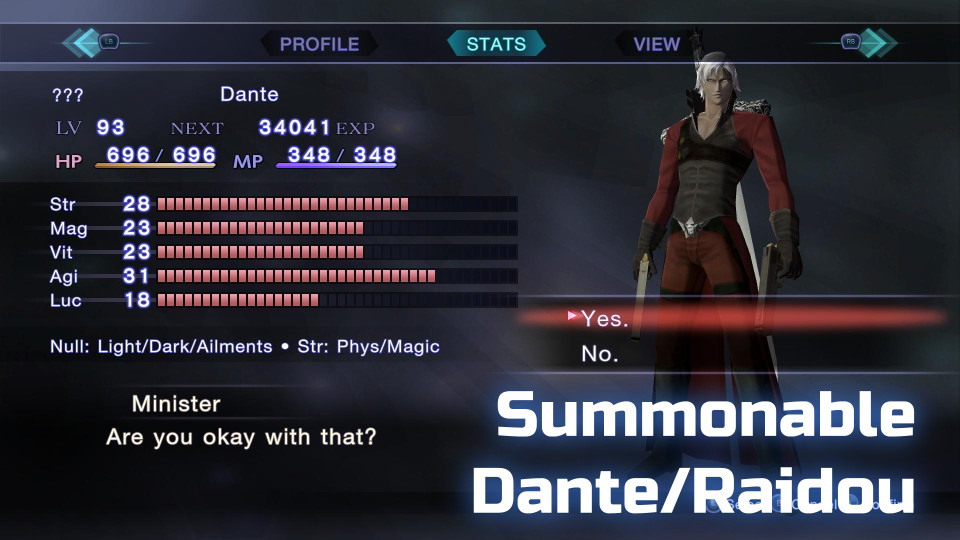 Summonable Dante/Raidou Mod for Shin Megami Tensei: III Nocturne HD ...