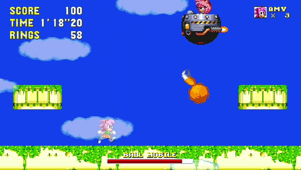 Modgen Amy over Mecha Sonic Mod for Sonic 3 A.I.R. | S3AIR Mods
