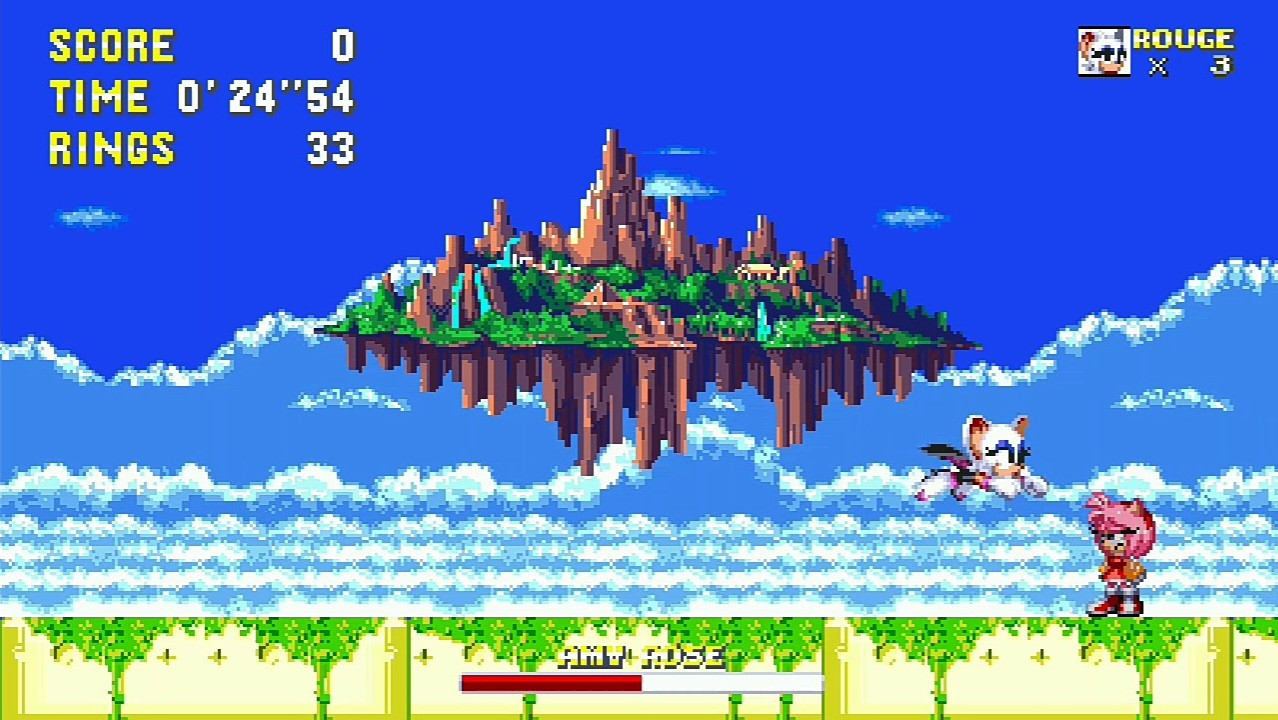 Modgen Amy over Mecha Sonic Mod for Sonic 3 A.I.R. | S3AIR Mods