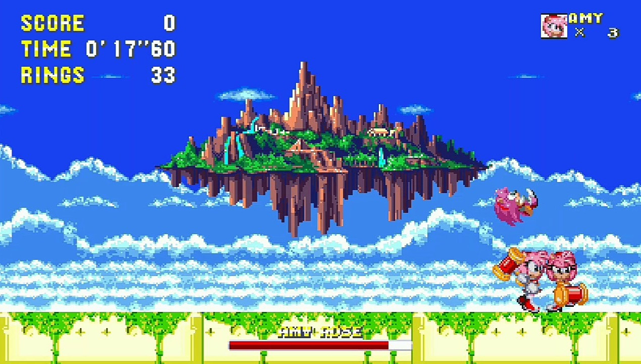 Modgen Amy over Mecha Sonic Mod for Sonic 3 A.I.R. | S3AIR Mods