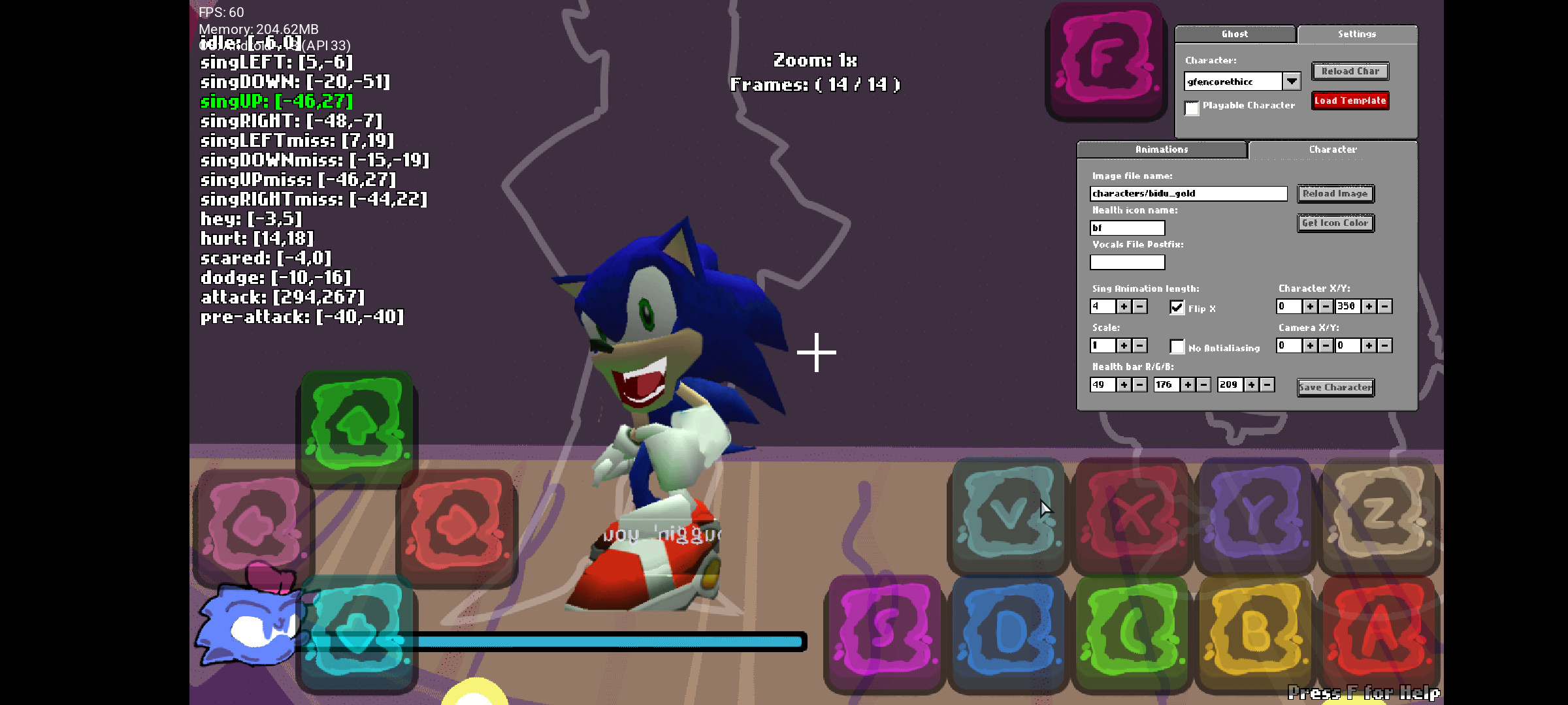 Dreamcast Sonic over BF Mod for Friday Night Funkin' | FNF Mods