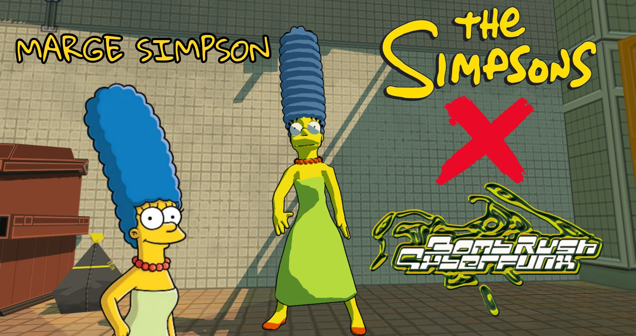 Marge Simpson In BRC Mod for Bomb Rush Cyberfunk | BRC Mods