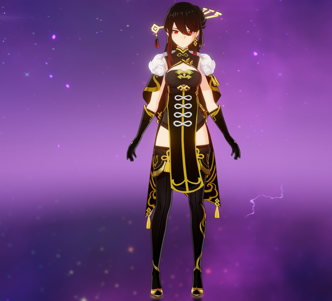 Beidou Black/Gold Recolor Mod for Genshin Impact | GI Mods