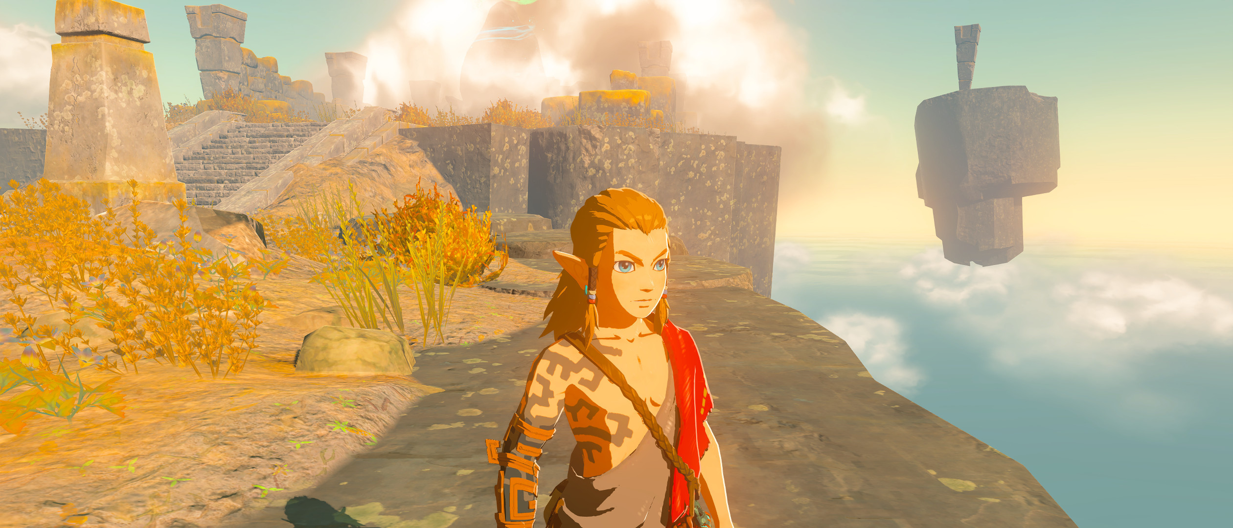 Totk Glide Mask over Default Hair Mod for The Legend of Zelda: Breath ...