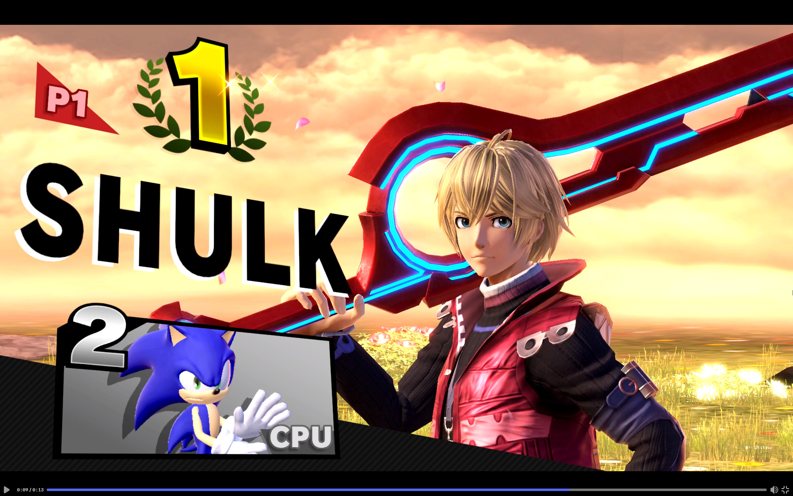 Shulk Reveal Trailer Winscreen Animation Mod for Super Smash Bros ...