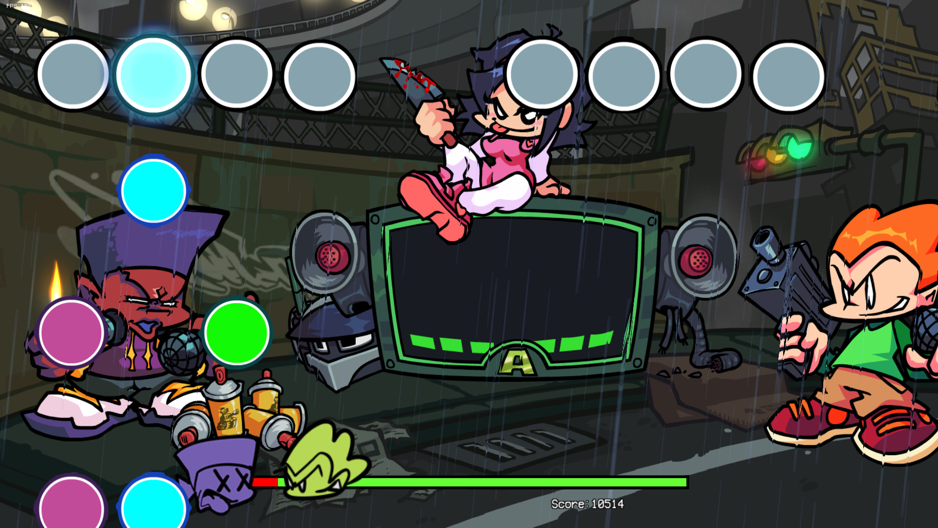 Circle Note Skins for V-Slice Mod for Friday Night Funkin' | FNF Mods