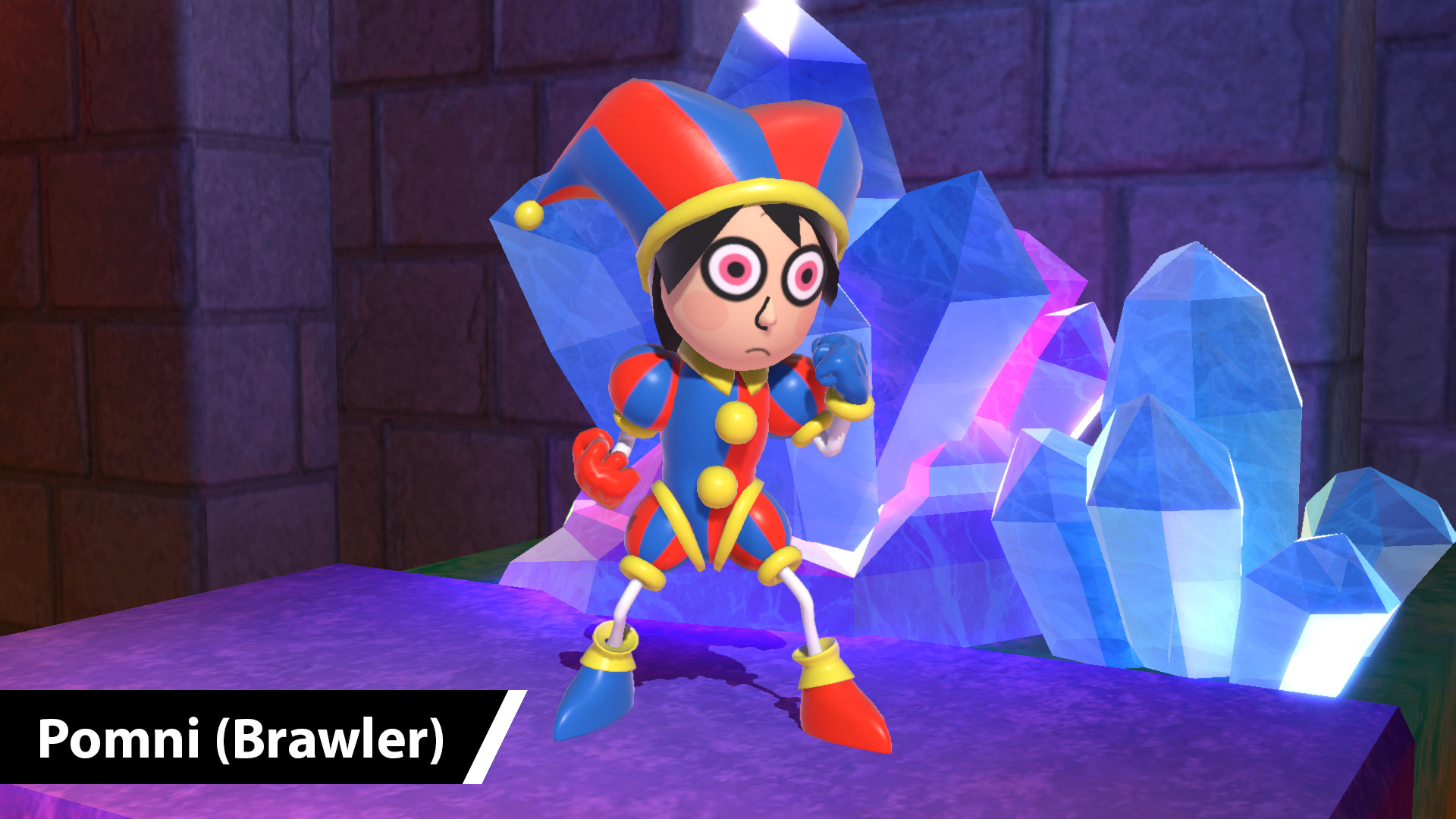 Pomni (The Amazing Digital Circus) Mii Costume Mod for Super Smash Bros ...