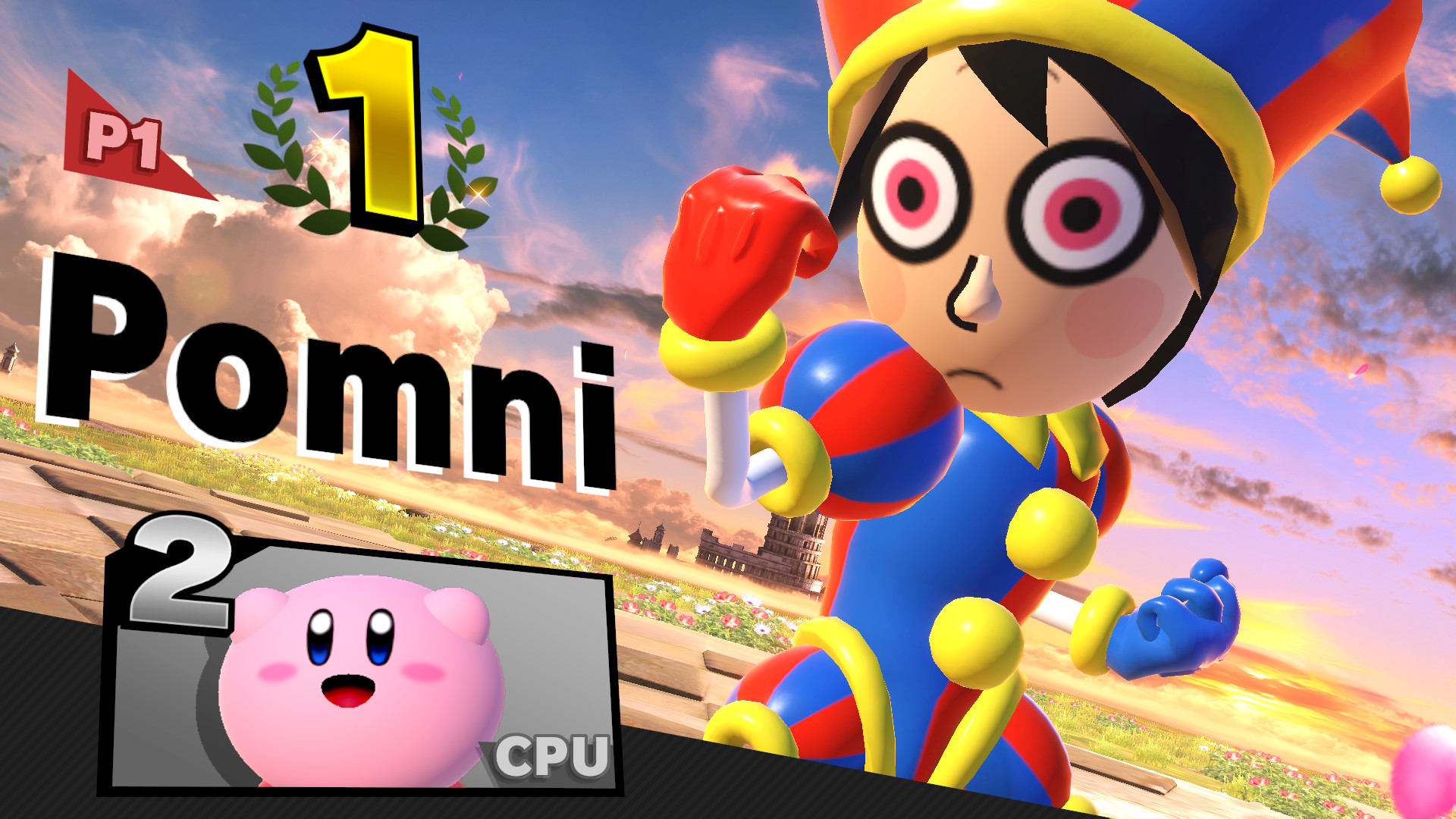 Pomni (The Amazing Digital Circus) Mii Costume Mod for Super Smash Bros ...