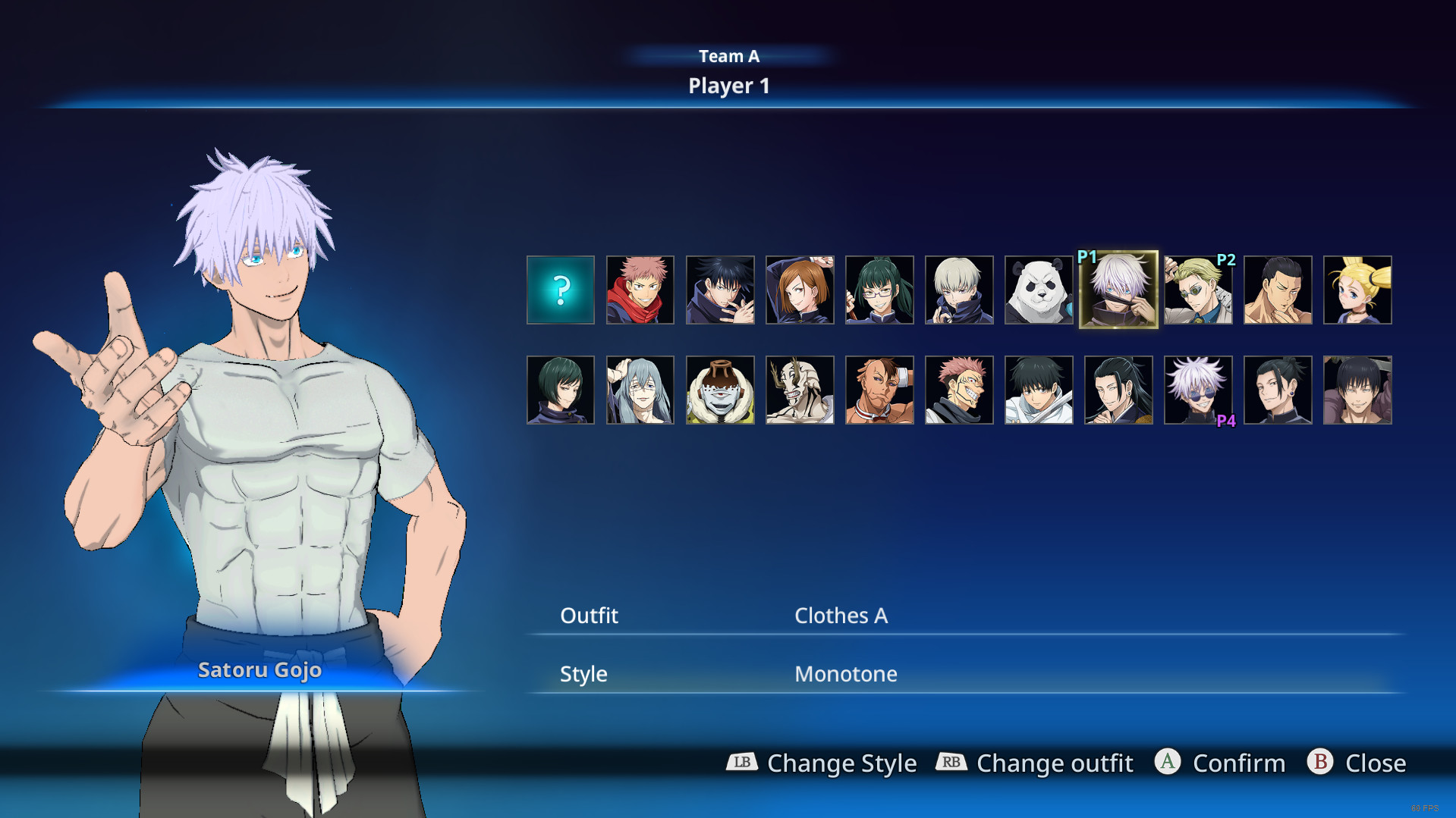 Manga Outfit Gojo (Adult) Mod for Jujutsu Kaisen: Cursed Clash | JJKCC Mods