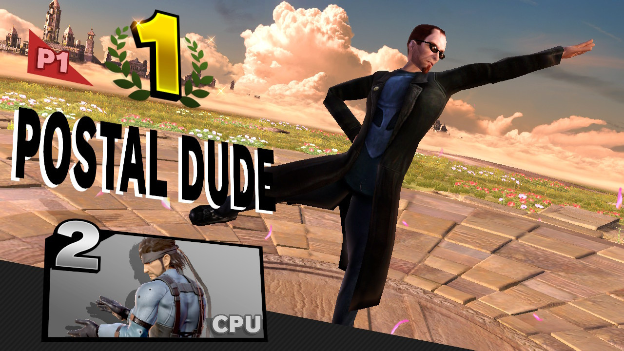 Postal Dude over WiiFit [COMMISSION] Mod for Super Smash Bros. Ultimate | SSBU Mods