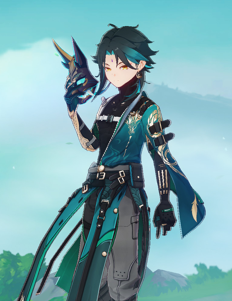 魈-忌炎 Xiao Wuthering Waves Jiyan cosplay Mod for Genshin Impact | GI Mods