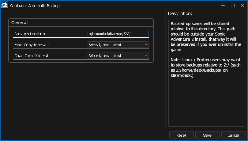 Automatic Backups for SA2 Mod for Sonic Adventure 2 | SA2 Mods