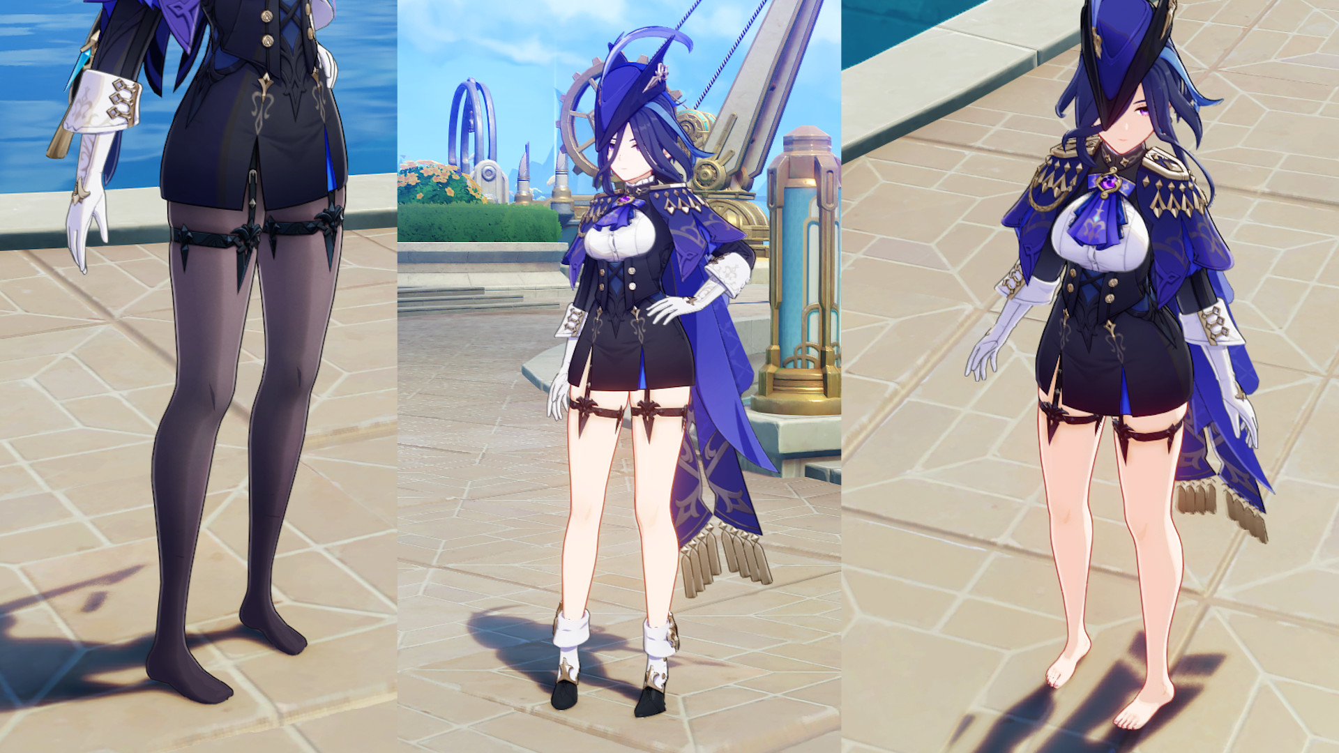 Clorinde - Bare Legs and Feet Toggle Mod for Genshin Impact | GI Mods