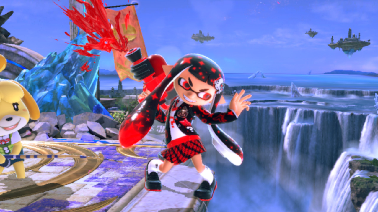 Inkling Girl Black and Red Mod for Super Smash Bros. Ultimate | SSBU Mods