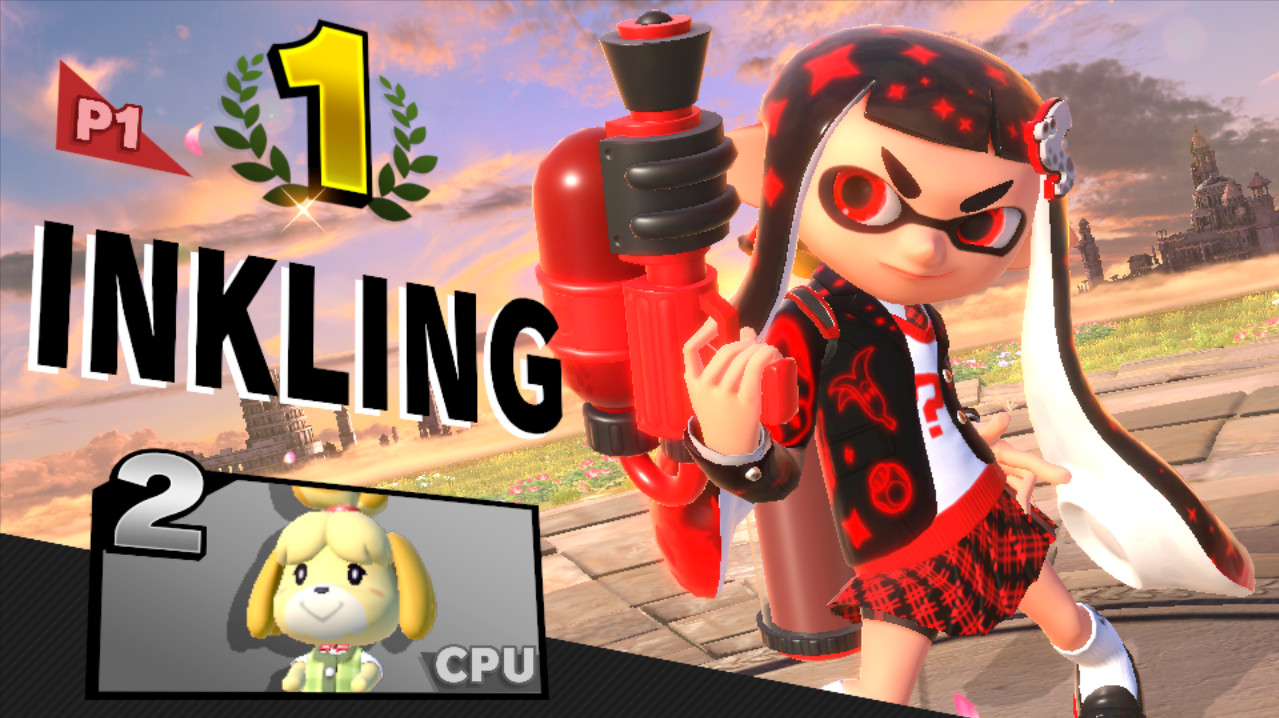 Inkling Girl Black and Red Mod for Super Smash Bros. Ultimate | SSBU Mods