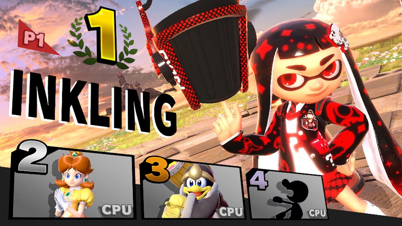 Inkling Girl Black and Red Mod for Super Smash Bros. Ultimate | SSBU Mods