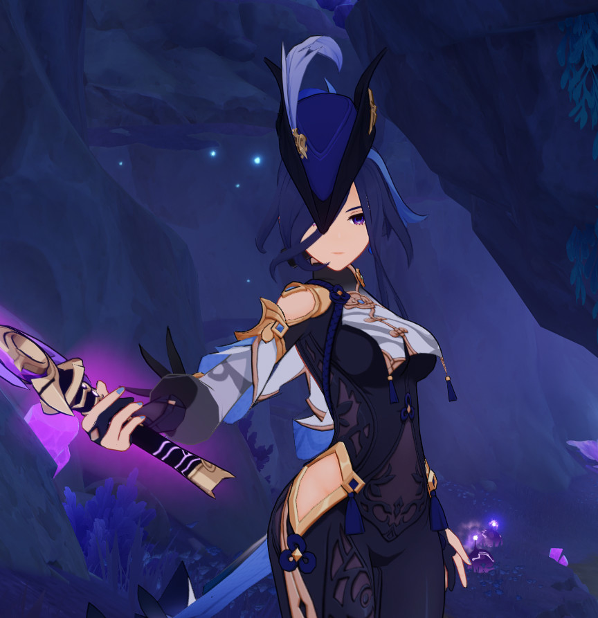 Clorinhe (Clorinde with Shenhe's outfit) Mod for Genshin Impact | GI Mods