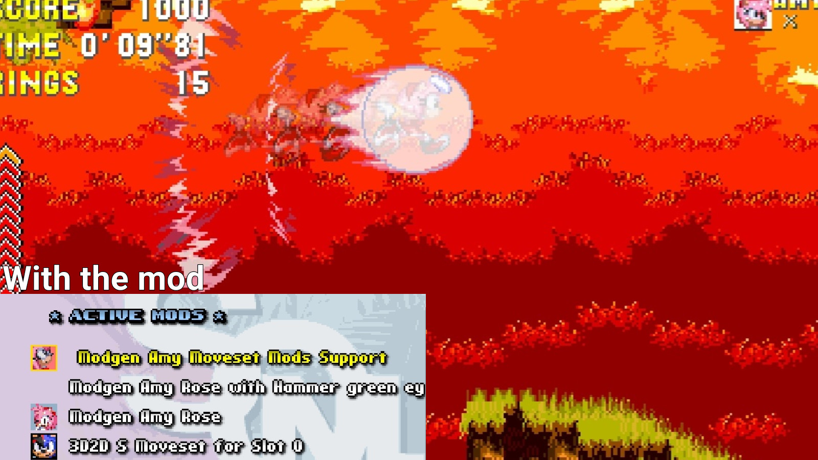 Modgen Amy Moveset Mods Compatibility/Support Mod for Sonic 3 A.I.R ...