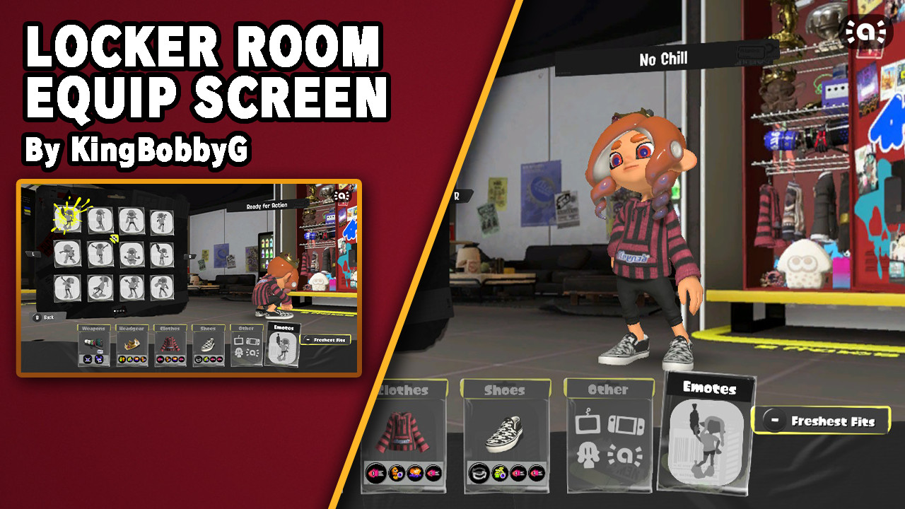 Locker Room Equip Screen Mod for Splatoon 3 | Splatoon 3 Mods
