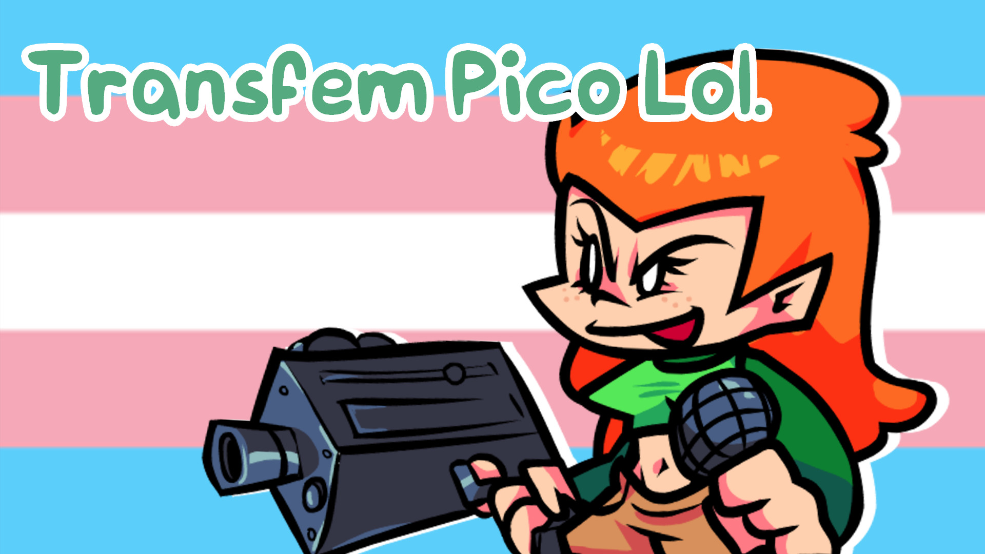 Trans Female Pico Skin Mod for Friday Night Funkin' | FNF Mods