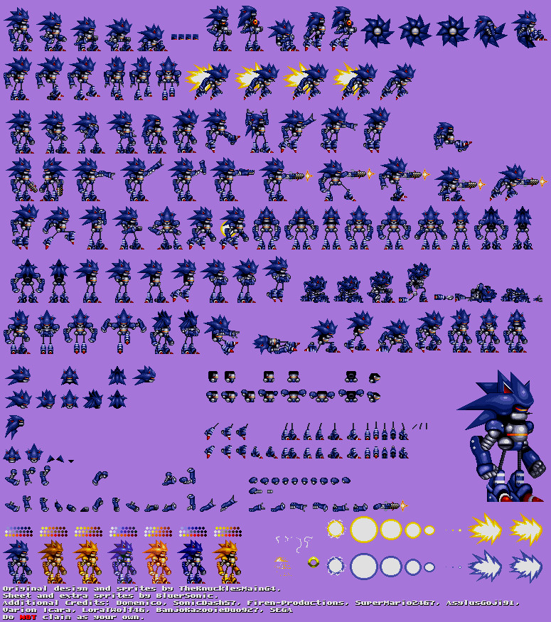Mecha Sonic Reshaded. Mod for Sonic 3 A.I.R. | S3AIR Mods
