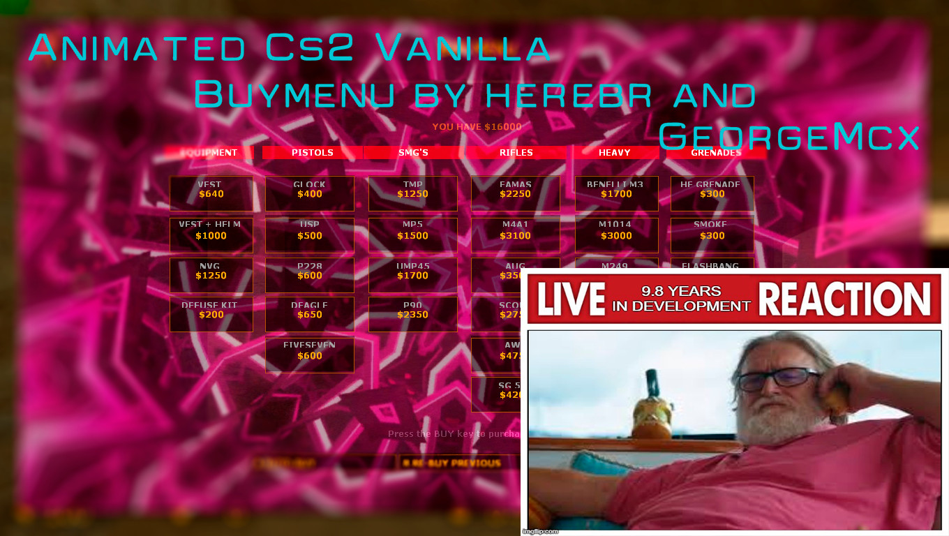 Animated Vanilla Styled CS2 Buy Menu Mod for Counter-Strike: Source ...