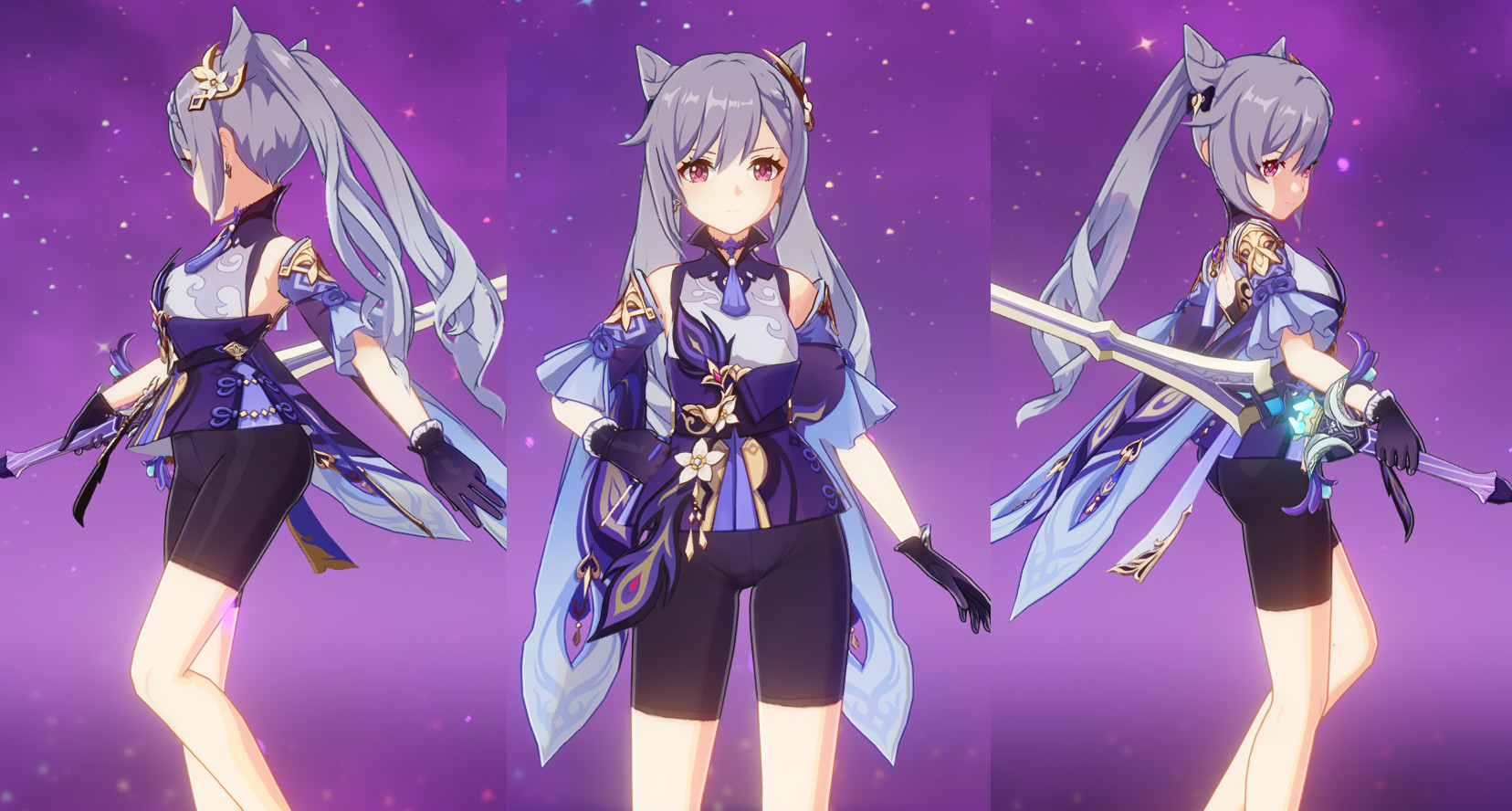 Keqing Bike Shorts (and socks) Mod for Genshin Impact | GI Mods