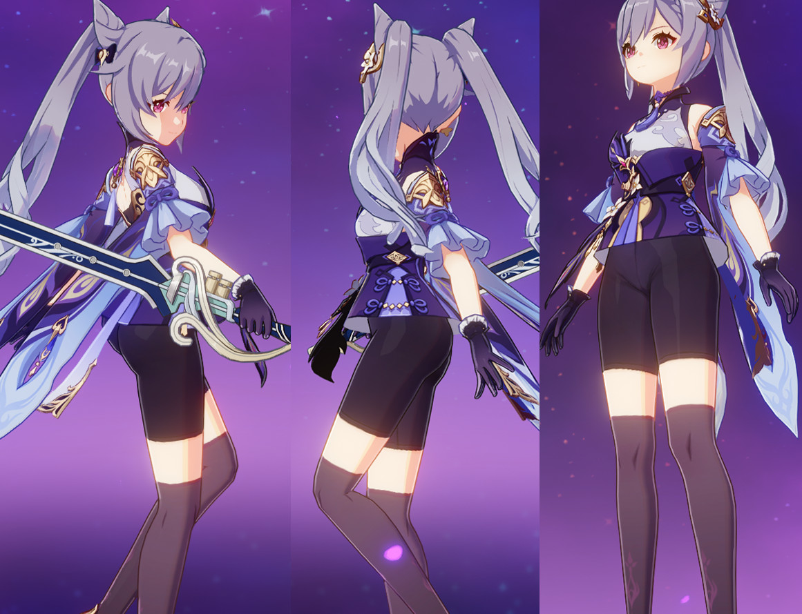 Keqing Bike Shorts (and socks) Mod for Genshin Impact | GI Mods