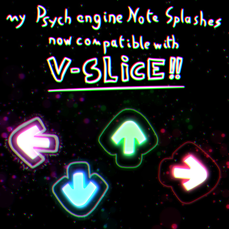 Arrow Note Splashes For V-Slice Mod for Friday Night Funkin' | FNF Mods