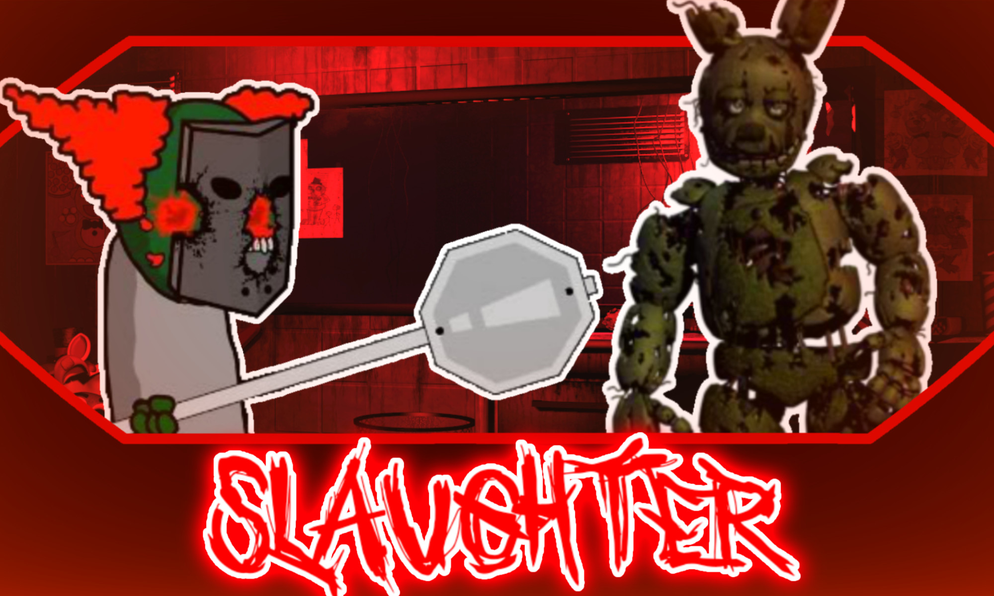 SLAUGHTER ~ tricky vs springtrap one-shot Mod for Friday Night Funkin ...