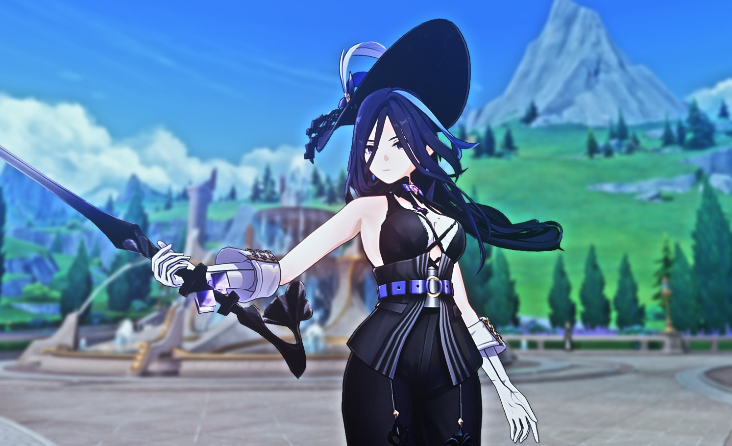 Clorinde on vacay + Weapon Mod for Genshin Impact | GI Mods