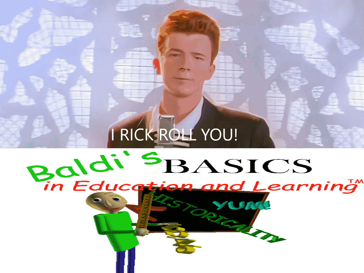 Baldi's Basics® But Rickly Gives You RickRoll Mod for Baldi's Basics ...