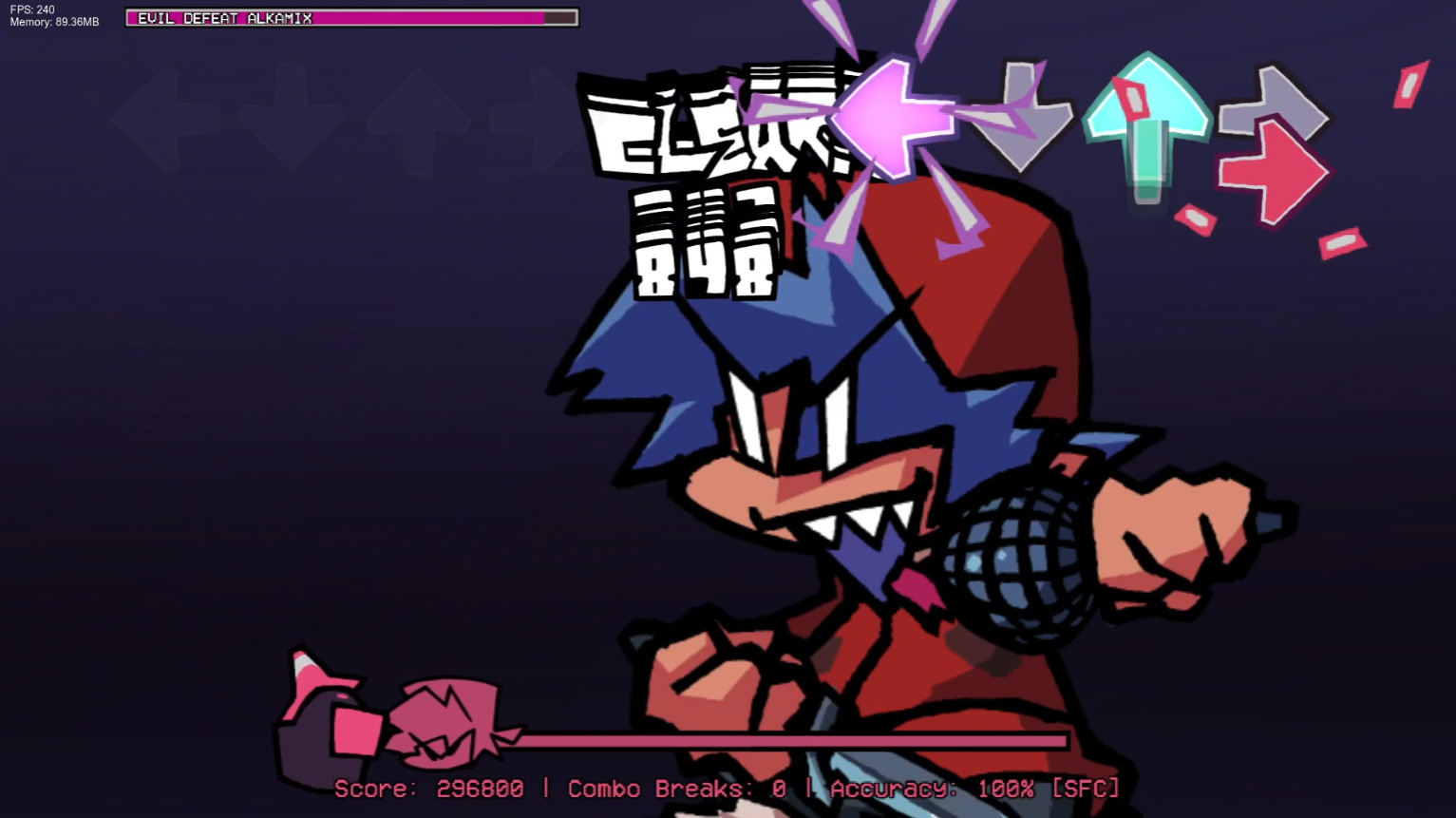 EVIL DEFEAT ALKAMIX PLAYABLE Mod for Friday Night Funkin' | FNF Mods