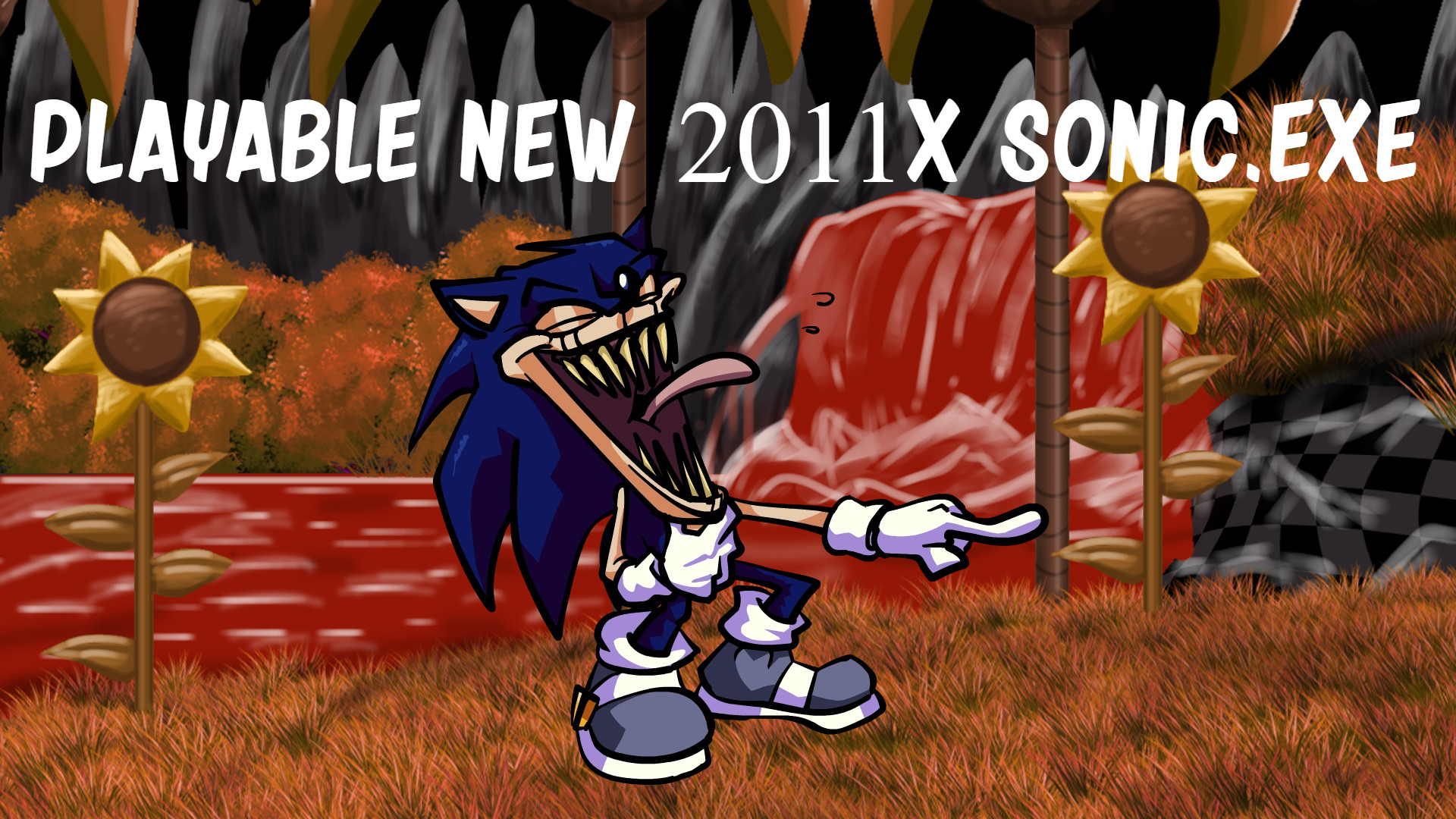 Playable New 2011X Sonic.EXE Mod for Friday Night Funkin' | FNF Mods