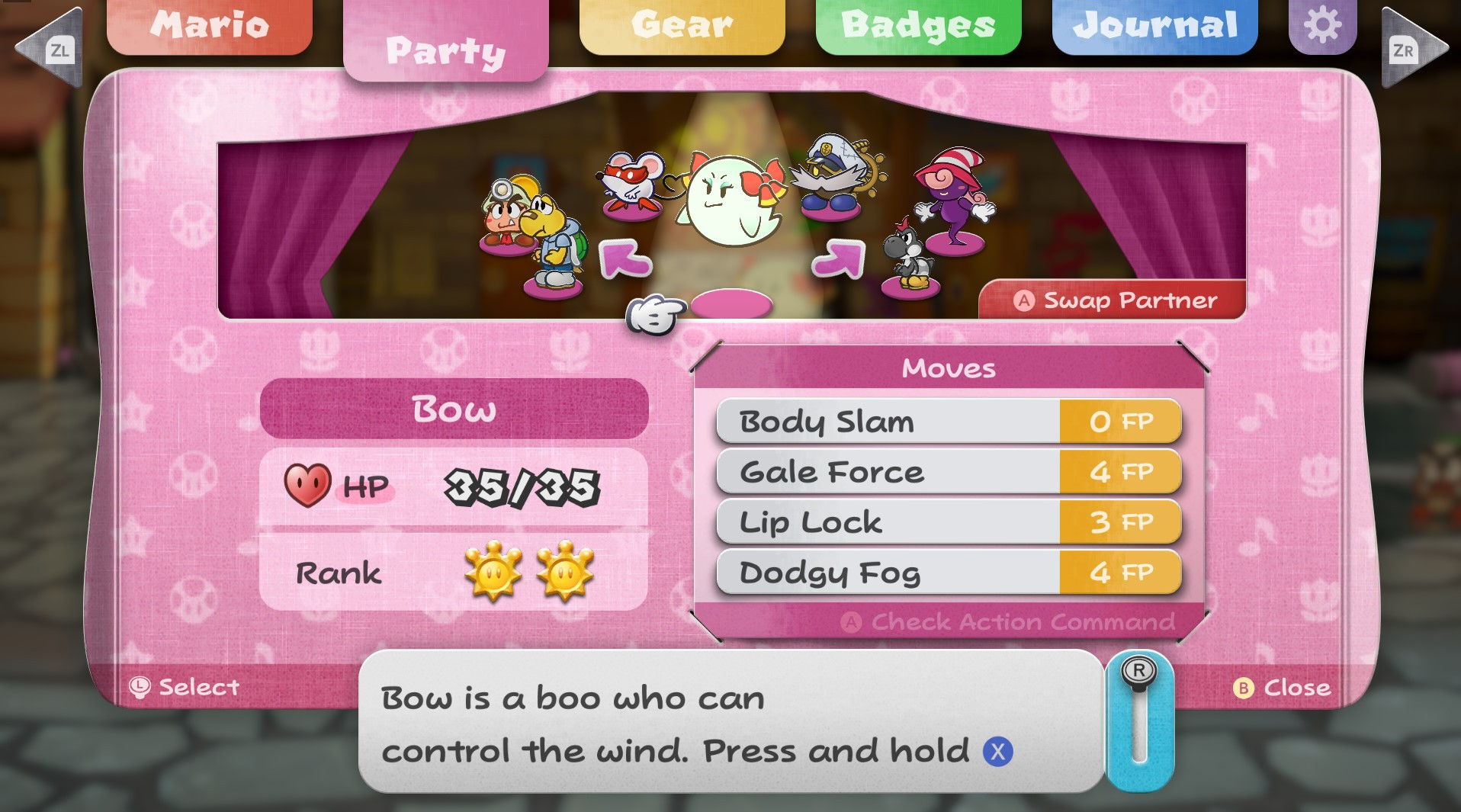 Bow over Flurry Mod for Paper Mario: The Thousand Year Door (Switch ...