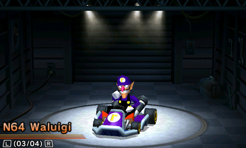 Waluigi (Nintendo 64) Mod for Mario Kart 7 | MK7 Mods