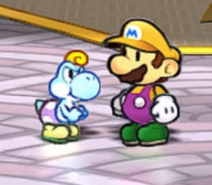 Light Blue Yoshi Kid Mod for Paper Mario: The Thousand Year Door ...