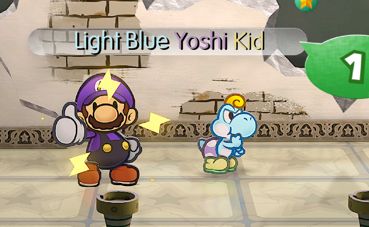 Light Blue Yoshi Kid Mod for Paper Mario: The Thousand Year Door ...