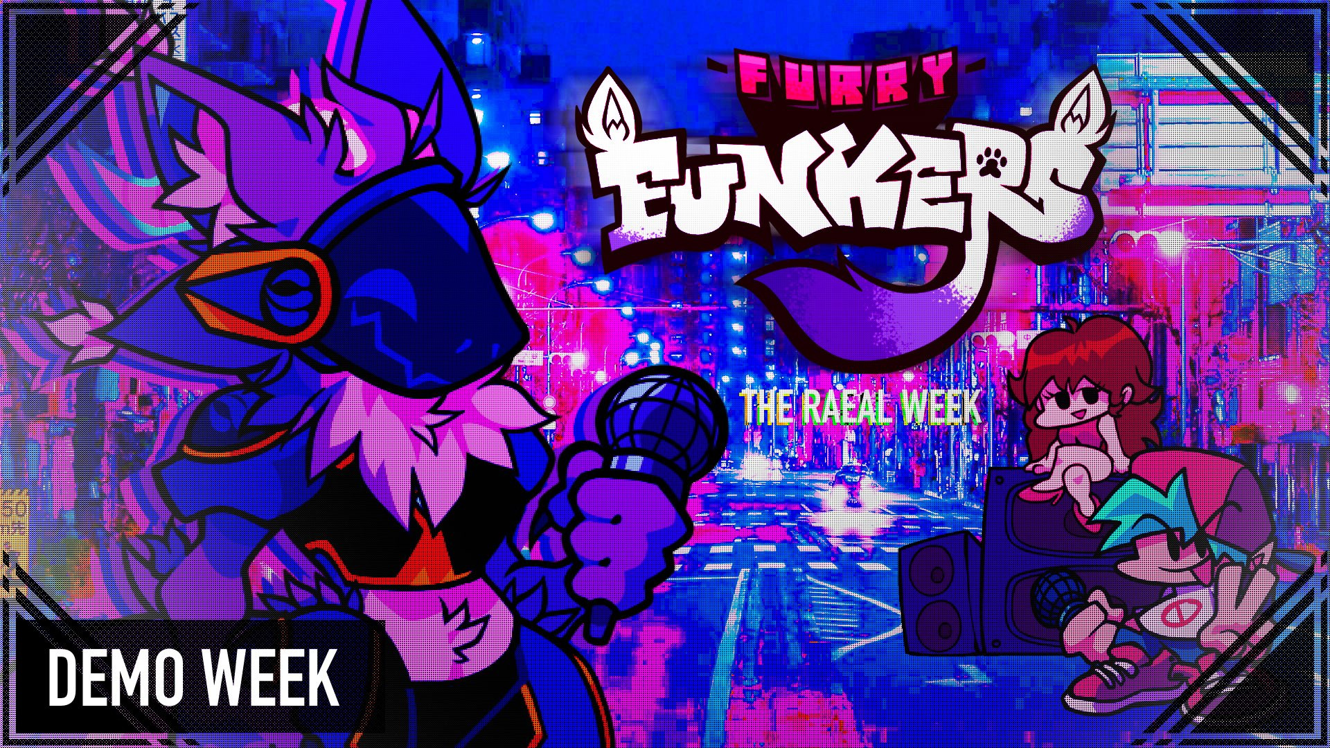 FURRY FUNKERS: RAEAL/DEMO WEEK Mod for Friday Night Funkin' | FNF Mods