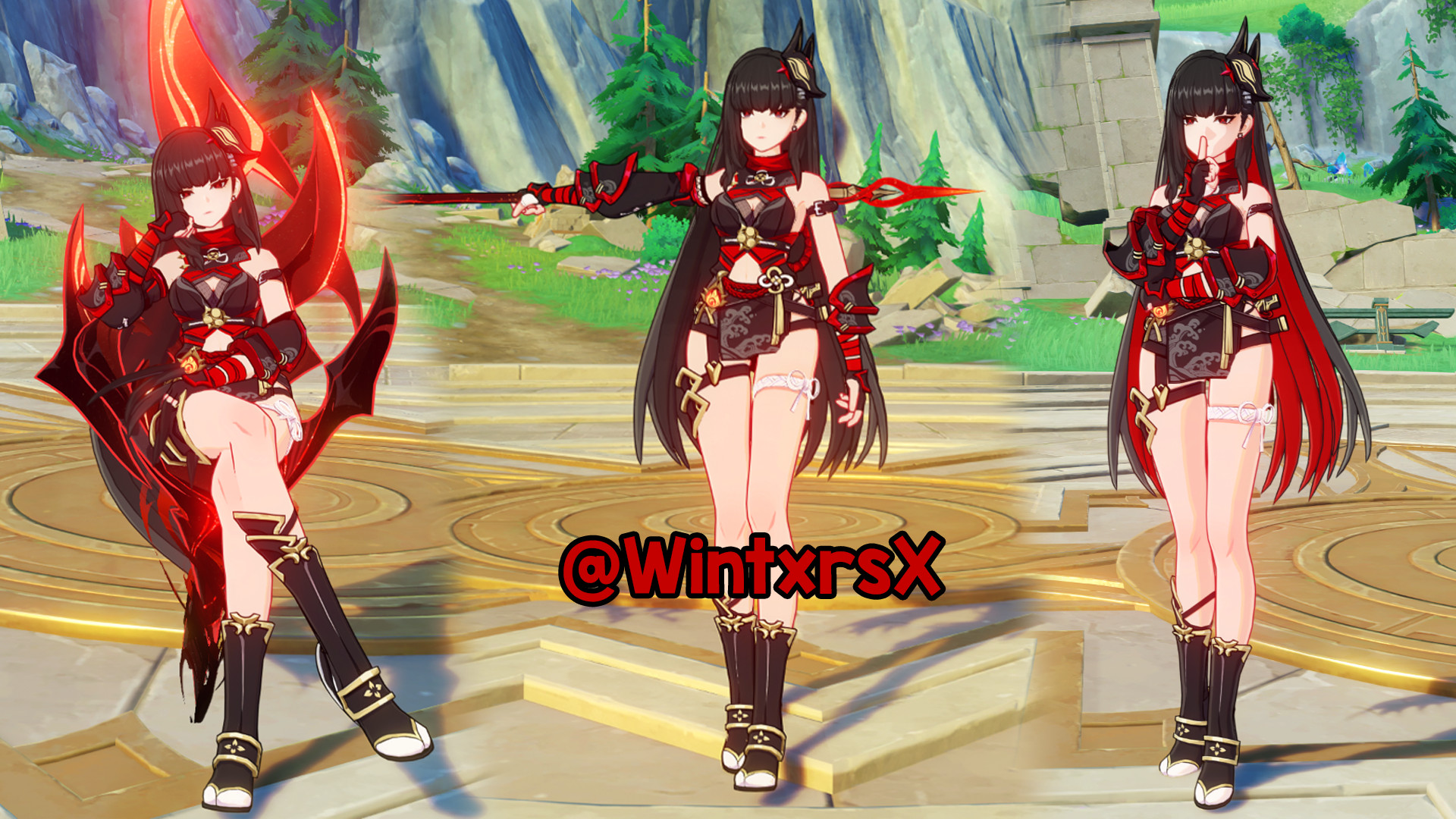 Red Assassin Arlecchino Mod for Genshin Impact | GI Mods