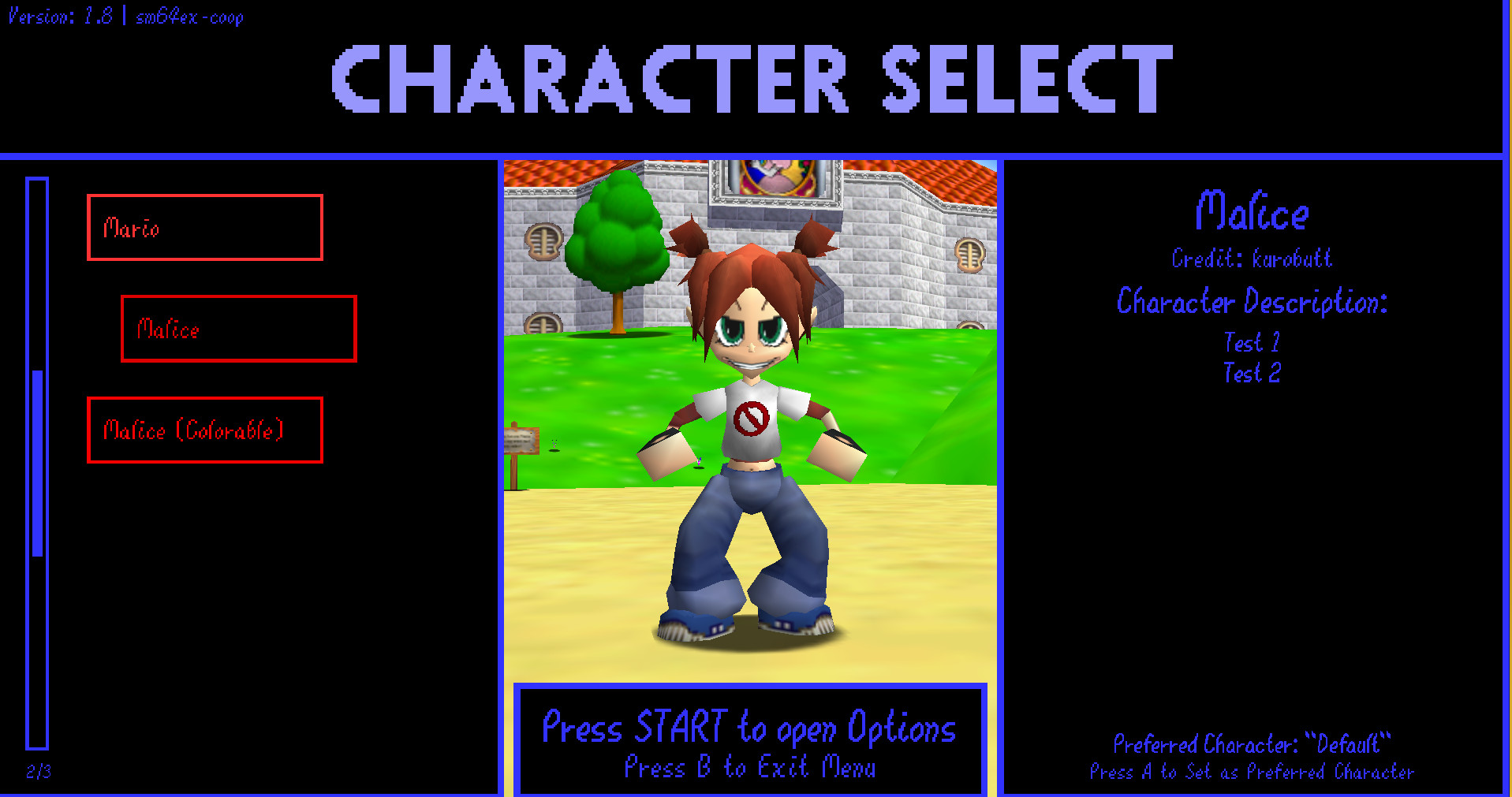 Malice [SM64ex co-op / CS] Mod for Super Mario 64 PC Port | SM64 PC Mods
