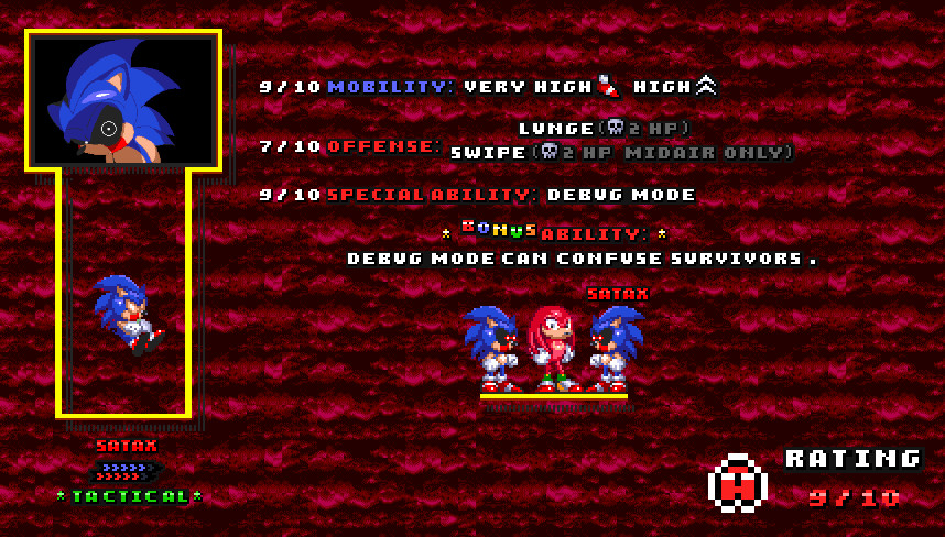 Satax In disaster Mod for Sonic.EXE: The Disaster 2D Remake | TD2DR Mods