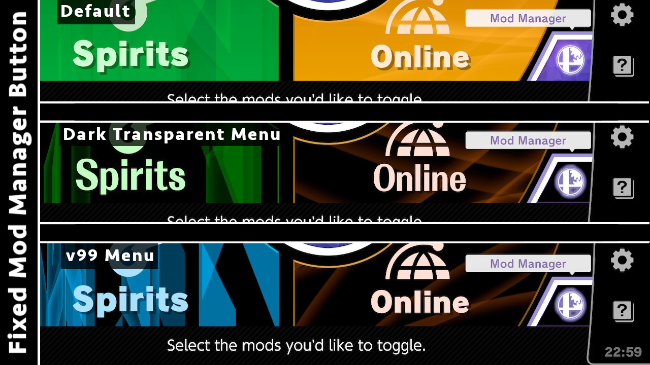 Fixed Mod Manager Button. Mod for Super Smash Bros. Ultimate | SSBU Mods